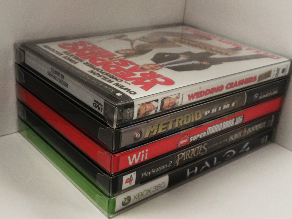 5 Box Protector For DVD, Wii U, XBOX, PS2, NINTENDO GAMECUBE ETC Clear ...