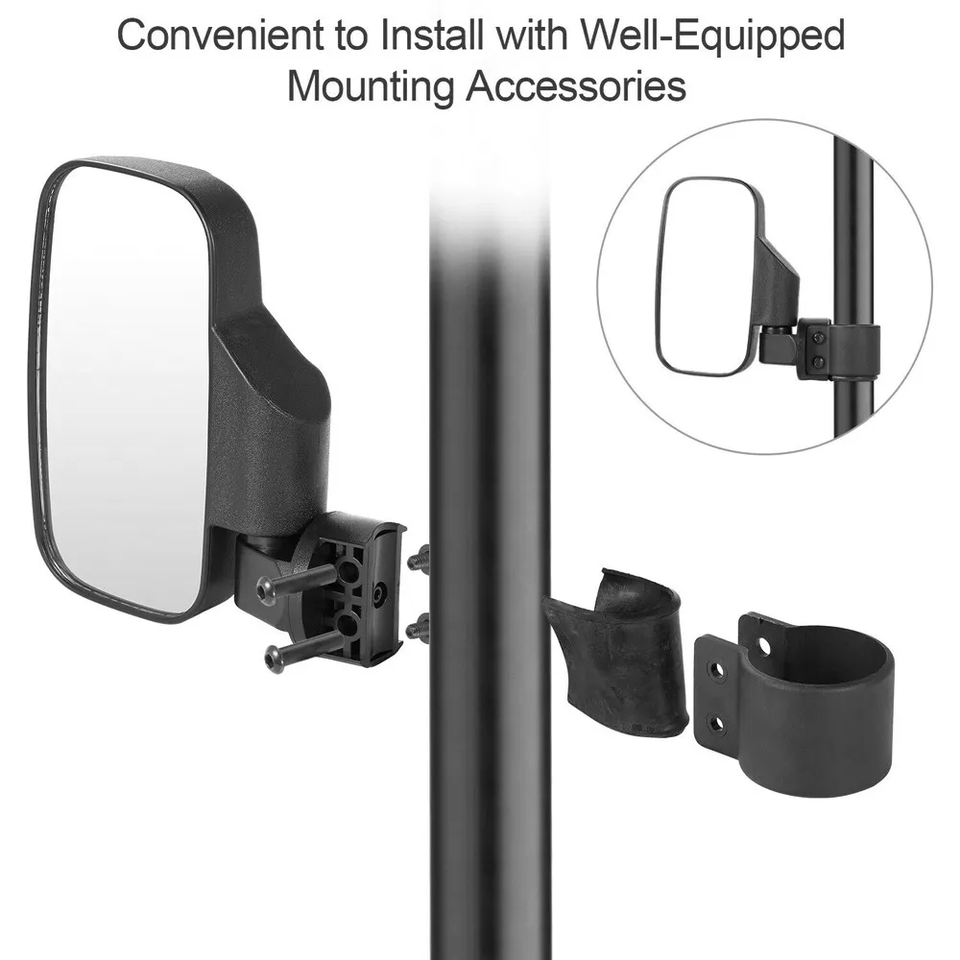 2Pcs Side Rear View Mirrors For 2016-2024 Can-Am Defender Maverick ...