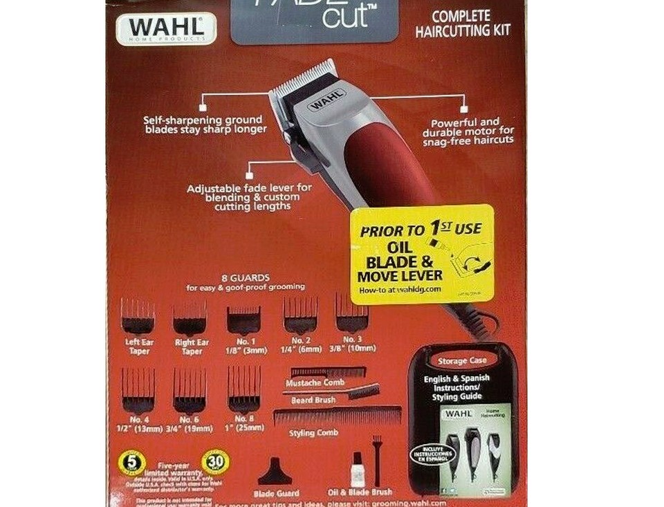 Wahl Fade Cut Styling Grooming Trimmer Home Hair Clippers Taper ...