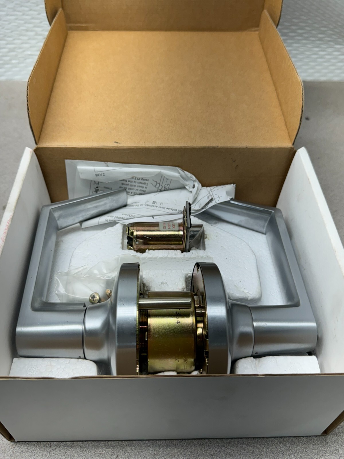 NEW IN BOX HAGER 3480 2-3/4" LEVER LOCK SET DOOR LATCH | eBay