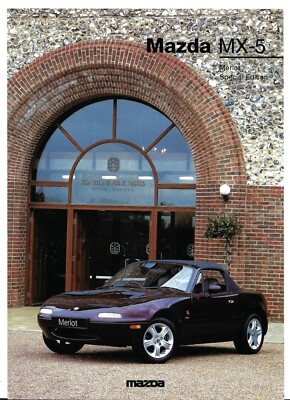 Mazda MX-5 1.8i Merlot Limited Edition 1996 UK Market Single Sheet ...