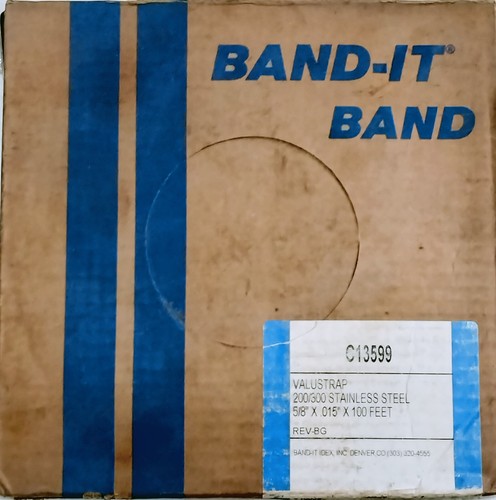 Bandit C13599 Stainless Steel 5/8"×0.015"×100Feet Valus Strap Banding ...