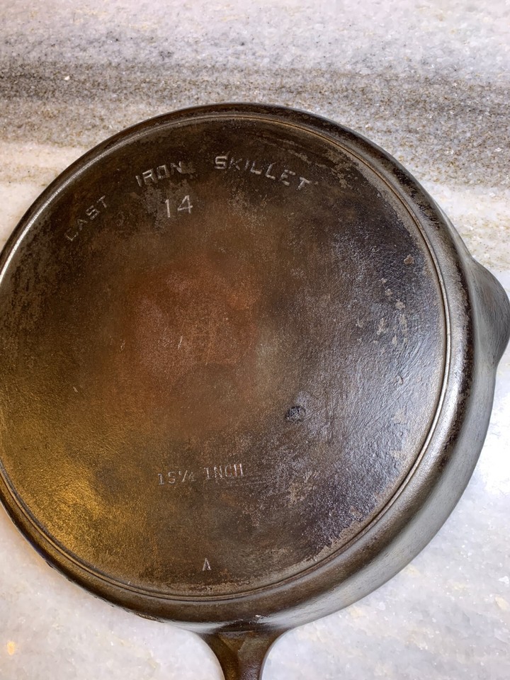 MASSIVE HUGE EXTRA LARGE Cast Iron Pan Skillet #14 15.25" Wagner ...