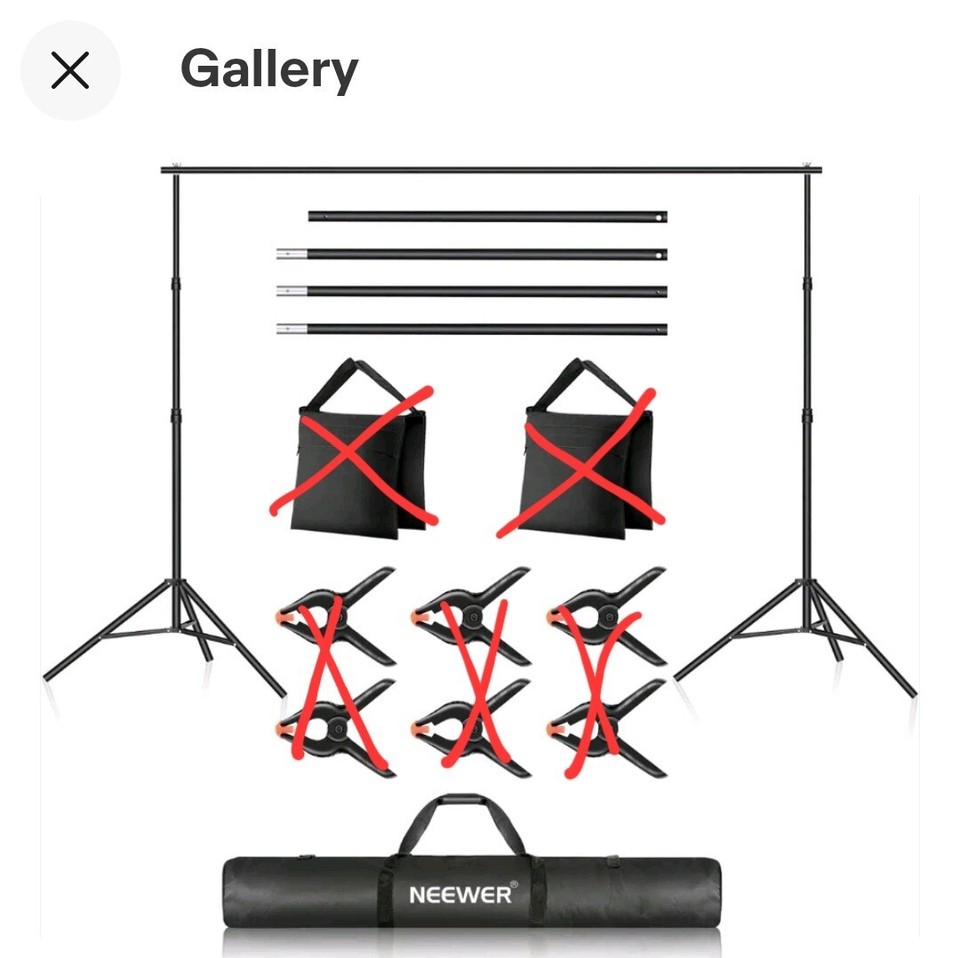 NEEWER Backdrop Stand 10ft x 7ft, Adjustable Photo Backdrop Support ...
