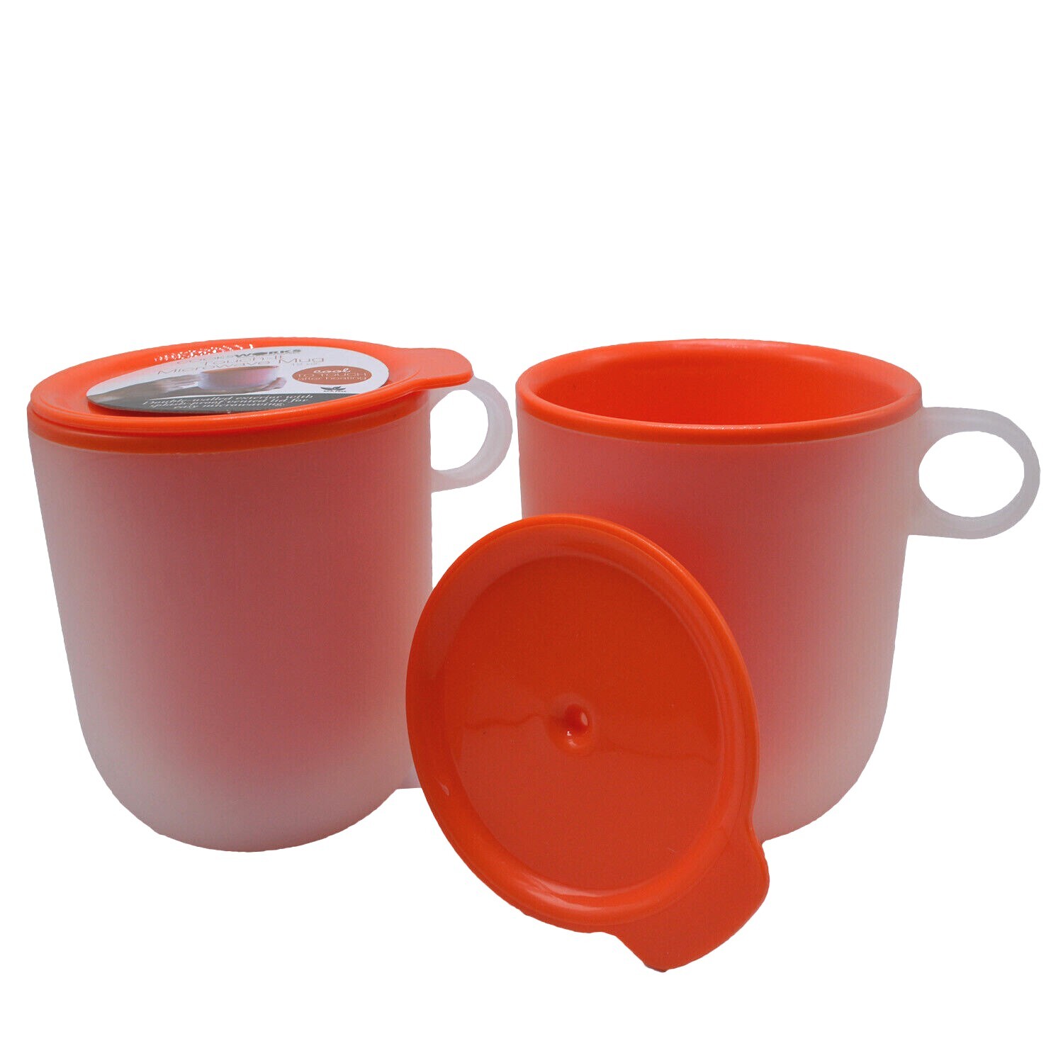 Touch It Microwave 12 oz Coffee Mugs Orange Set of 2 | eBay