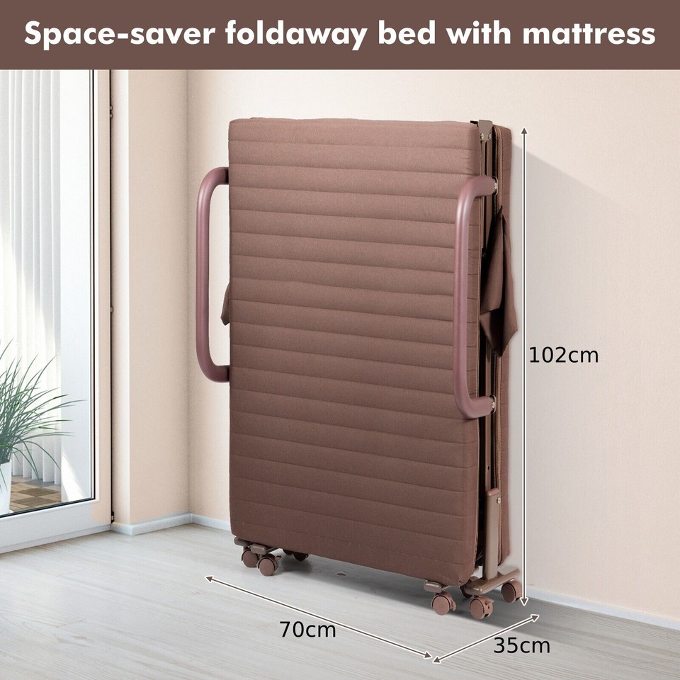 Folding Single Sofa Bed with Mattress Adjustable Portable Sleeper Bed W ...