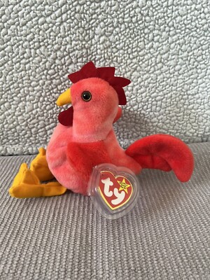 Ty Beanie Babies ~ Strut the Rooster ~ 1996 ~ Mint ~ Extremely Rare Tag ...