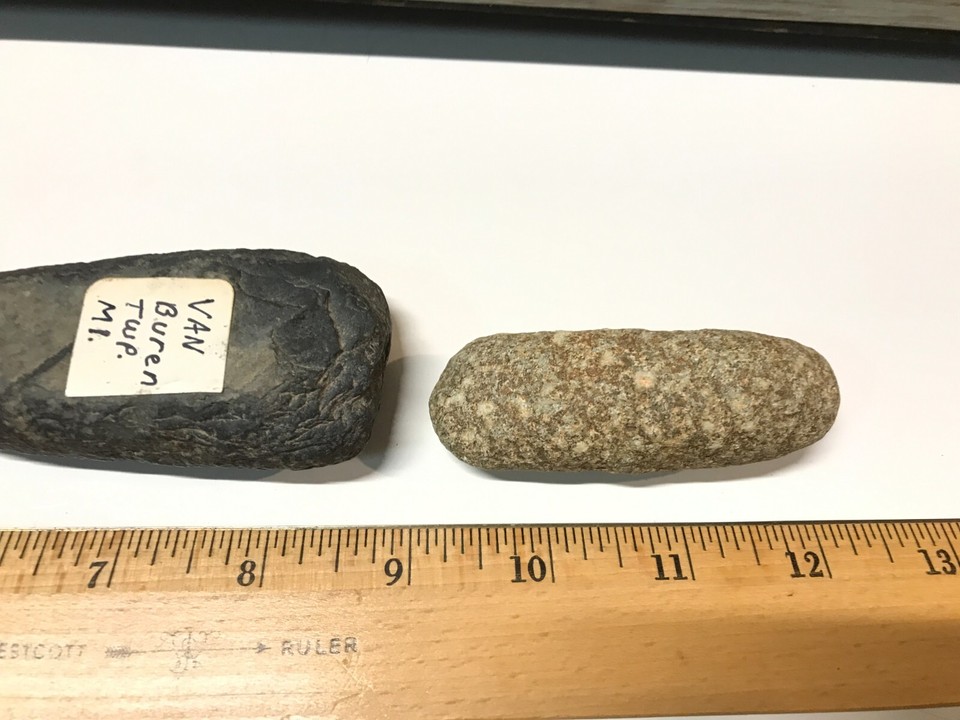 Native American Authentic Artifact Bannerstone Celt Hardstone Lot with ...