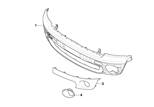 BMW MINI R55 R56 R57 Vordere Nebelleuchte Chrom Zierleiste Ring ...