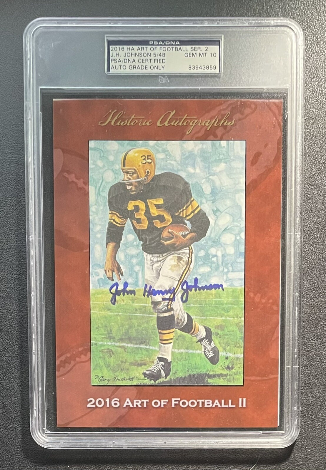 John Henry Johnson Autographed Signed 2016 Ha PSA/DNA Auto 5/48 Art Of ...