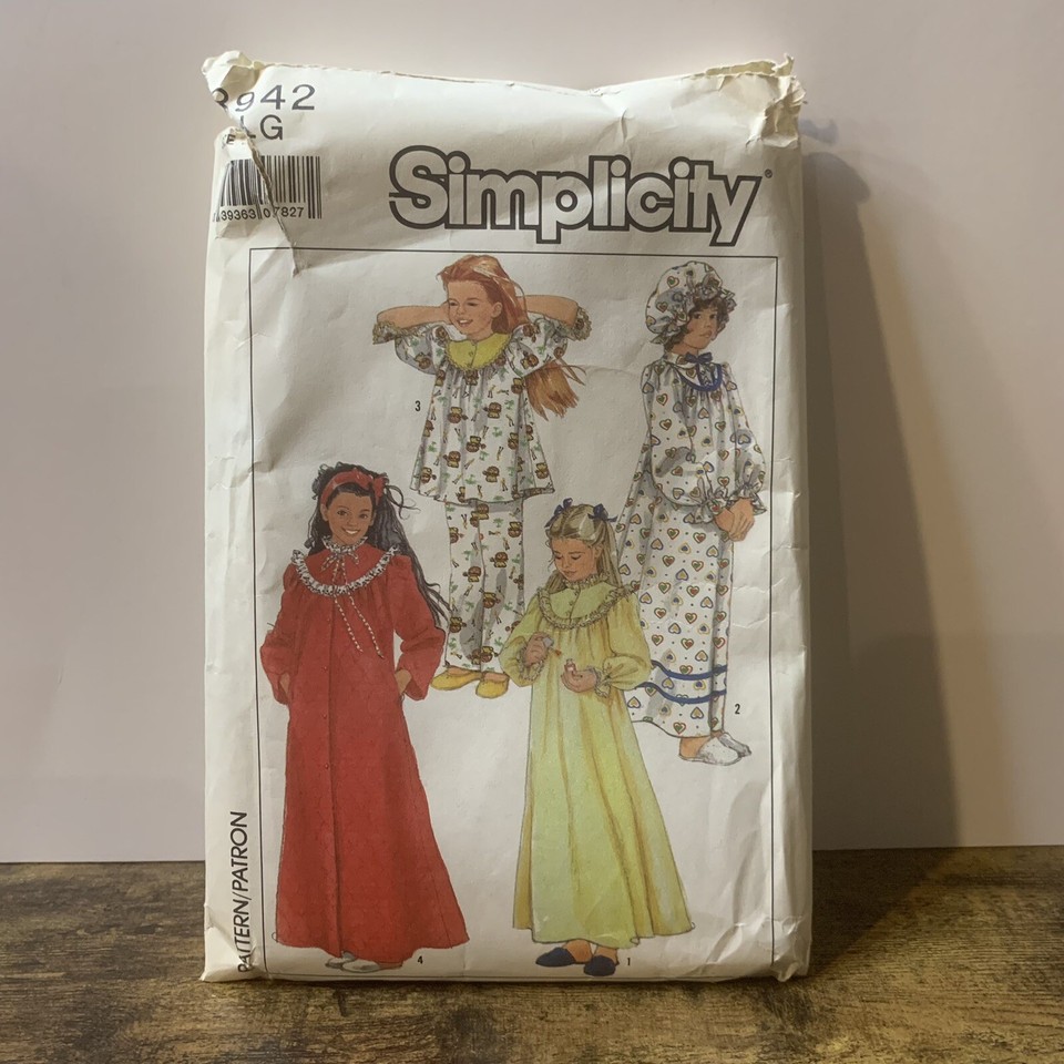 Simplicity Pattern 8942 Girls & Chubbies Nightgown, Pajamas, Robe, and ...