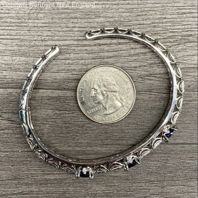 925 Sterling Silver Tacori Faceted Tanzanite Stone Hinged Cuff Bracelet 16.14g | eBay