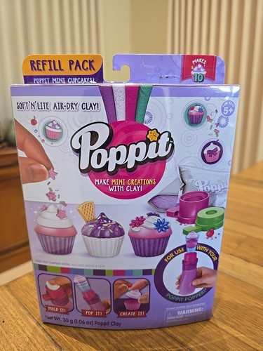 Poppit - Refill Pack Soft N Lite Air Dry Clay NEW Poppit Mini Cupcakes ...