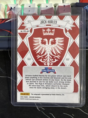 2025 Panini Crusade - Perennial Prospect Signatures Jack Hurley #PPS ...