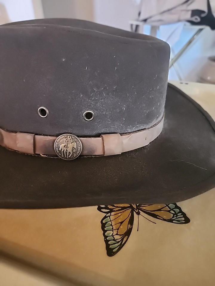 Original Outback Trading Company Kodiak Oilskin Hat Field Brown Size L ...
