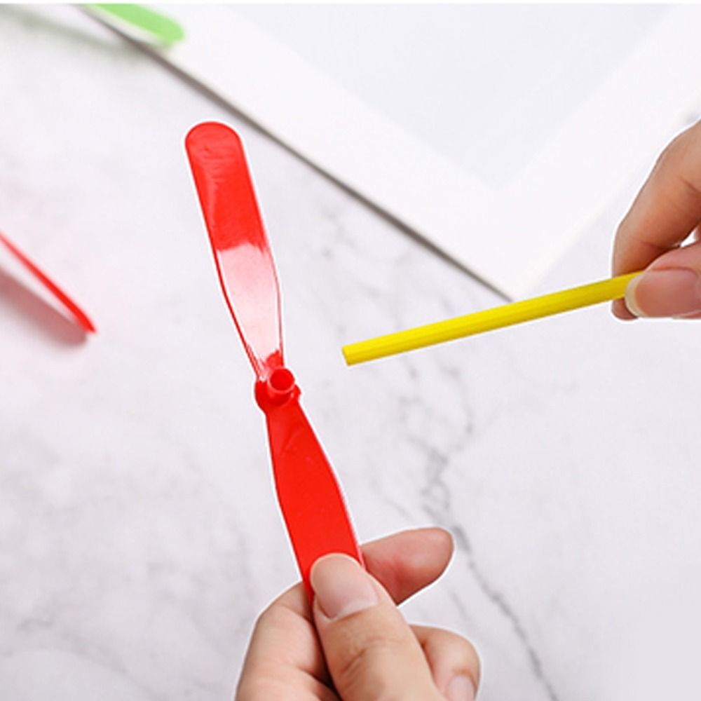 Dragonfly Shape Flying Propeller Toy Hand Push Outdoor Sports Game Kids ...