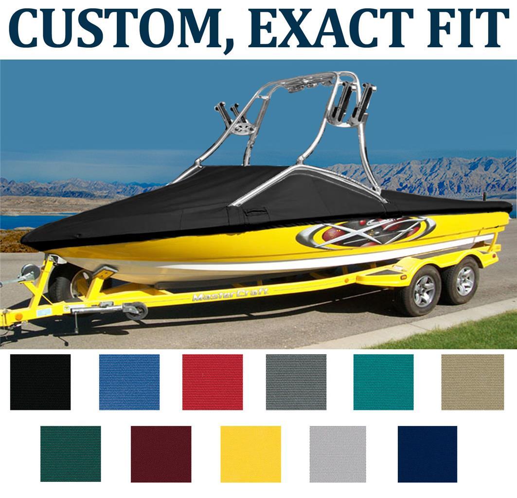 7.6oz CUSTOM FIT BOAT COVER MASTERCRAFT X-2 W/ ZFT-5P TOWER W/ SWPF ...