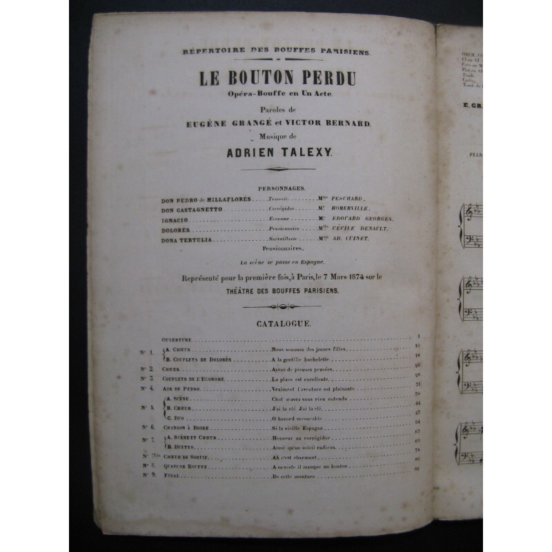 Talexy Adrien Lost Button Operetta Singing Piano 1874 | eBay UK