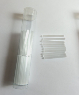 48 Pcs ~ WHITE SATIN ~ 25mm LONG BUGLE ~ GLASS BEADS LOT | eBay