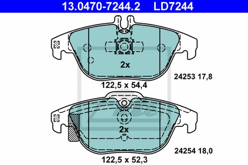 Brake Pad Set, disc brake for MERCEDES-BENZ:C-CLASS,C207,A207,S204,C204 ...
