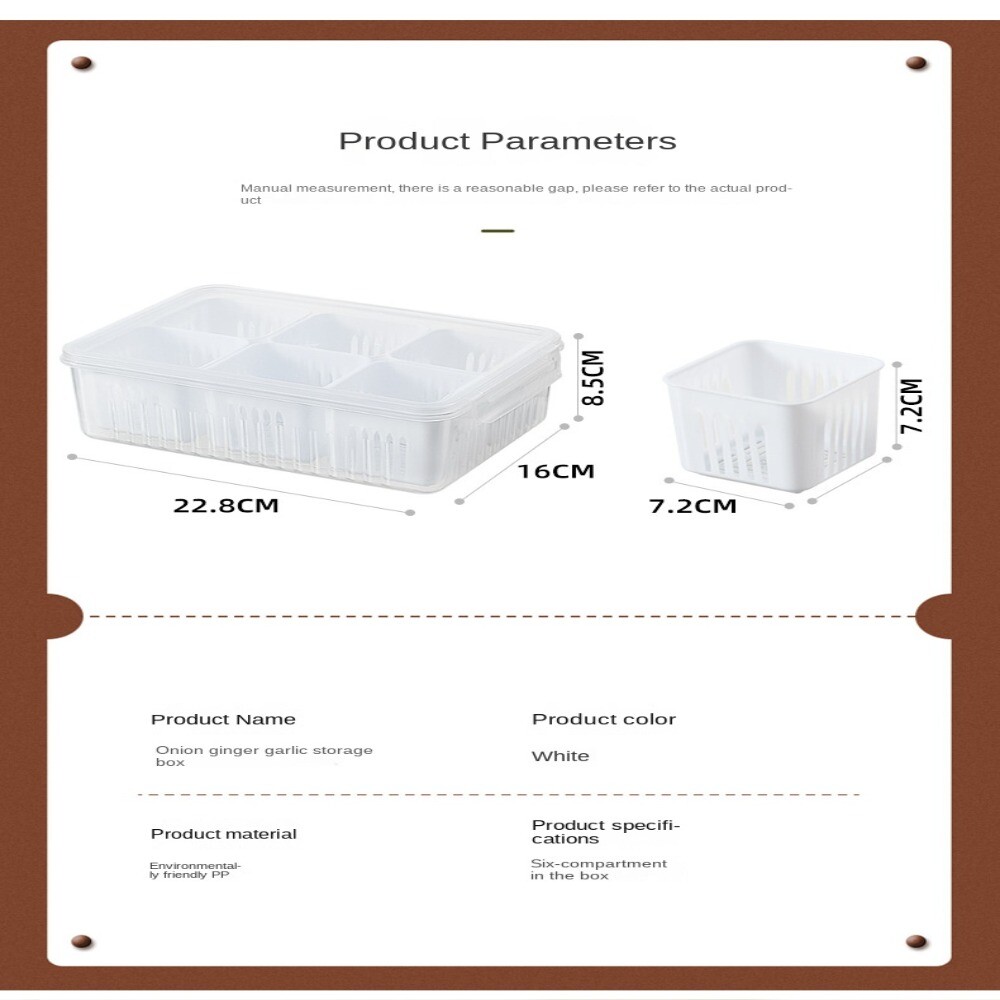 Preparation Holder Vegetable Boxes With Cover Onion Ginger Storage ...