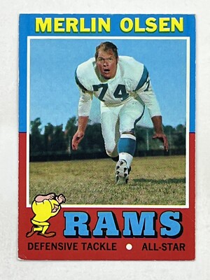 Merlin Olsen 1971 Topps #125 Sports NFL HOF Los Angeles Rams DT Trading ...