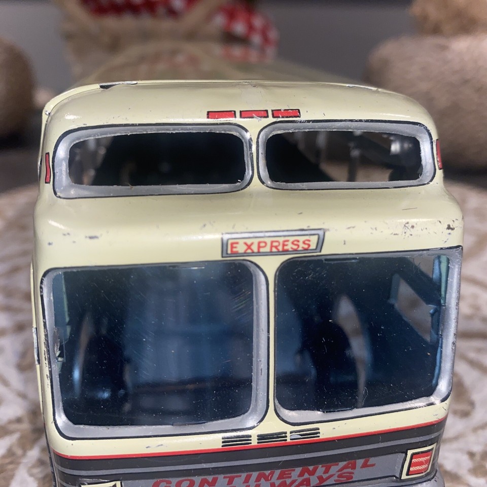 Charmy Toy Continental Trailways Silver Eagle Express Bus Friction Tin ...