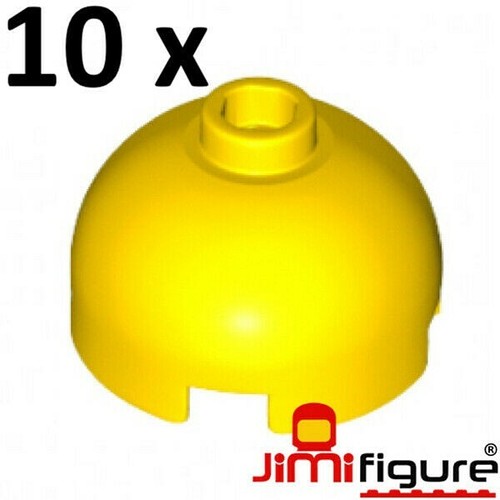 NEW 10 x LEGO Brick Round 2x2 Dome Top Yellow 553c Genuine Bulk Lot ...