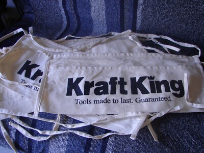 Kraft King Cloth Waist Nail Tool Bag 2 Pouch Pocket Cotton White Canvas ...