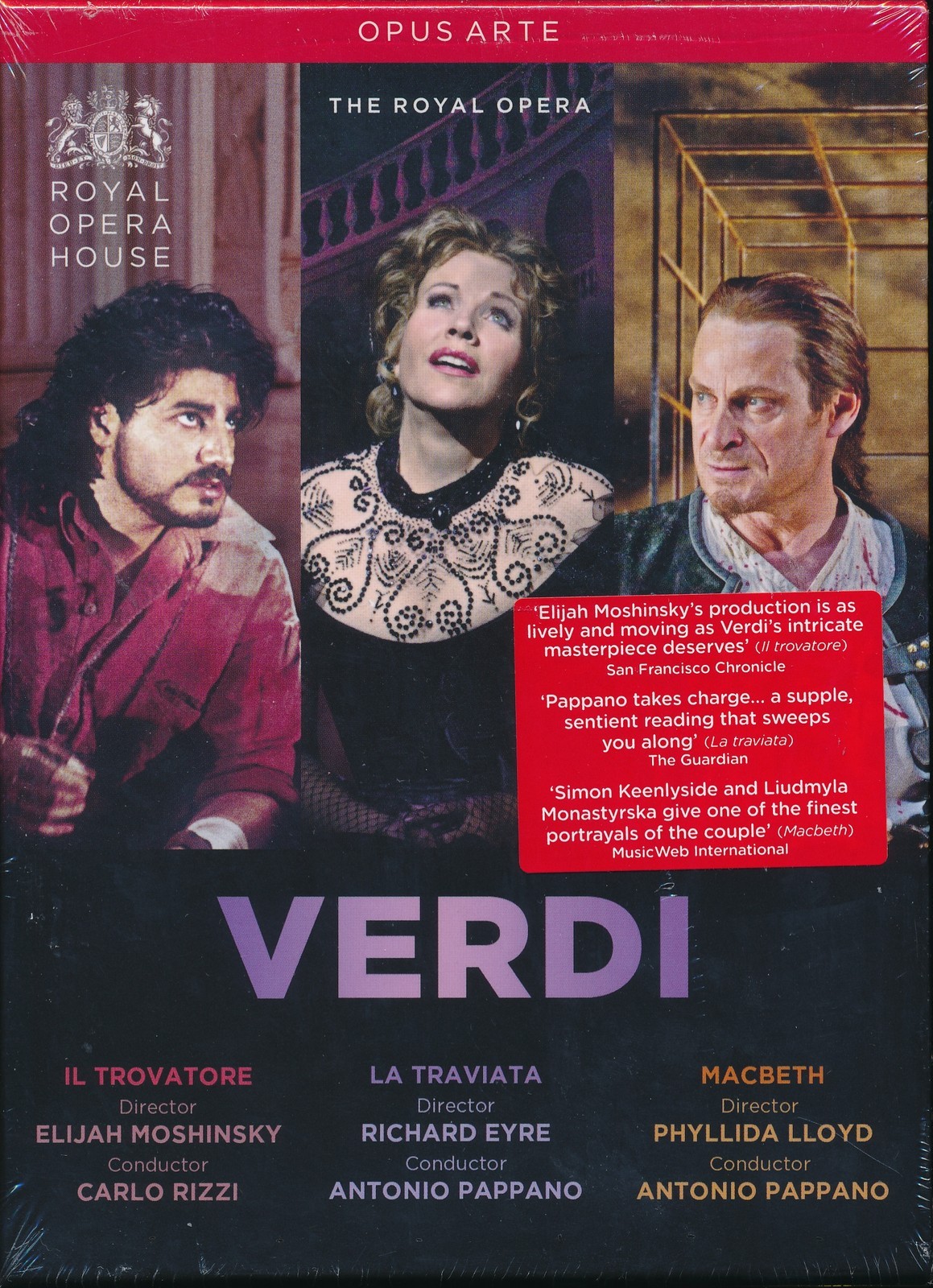 VERDI 3 Opera box set DVD Il Trovatore La Traviata Macbeth NEW Royal ...