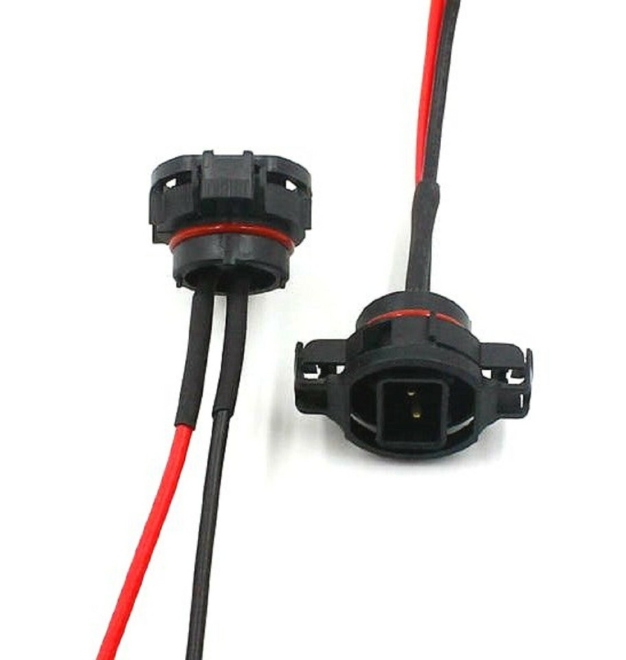 Wire Pigtail Male PSX24W 2504 Two Harness Fog Light Bulb Connector Plug ...