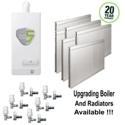 CENTRAL HEATING RADIATOR PACK, COMBI BOILER & Radiators, Valves And ...