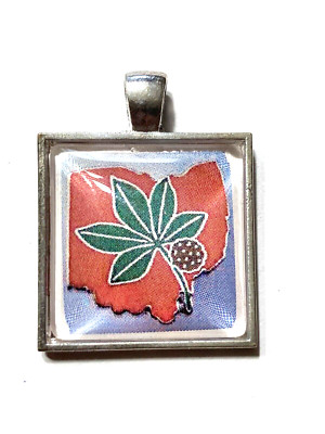 OSU Ohio State University Buckeye Leaf Pendant | eBay