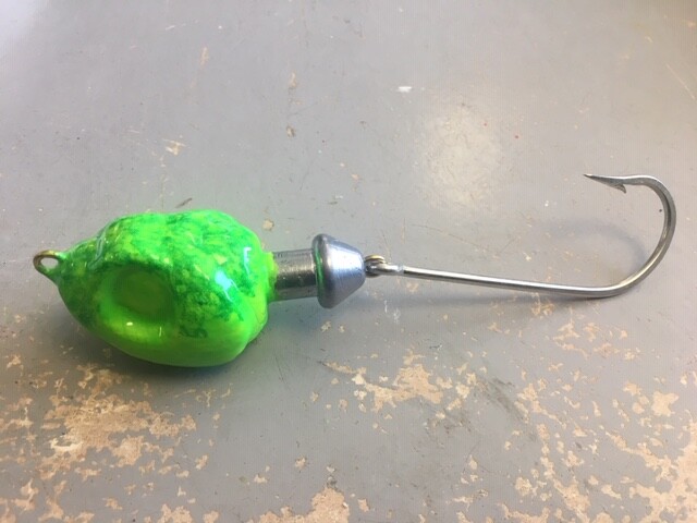 (1) 28 oz. Mojo Lure Rockfish Cod Striper Fishing Jigs Painted 12/0 ...