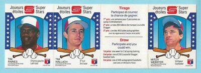 1987 Stuart Super Stars Complete Panel Tim Raines Tim Wallach Mitch ...