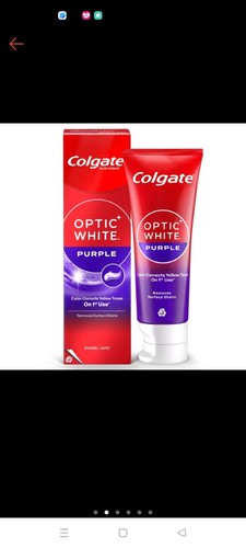 100G COLGATE Optic White Purple Whitening Toothpaste 3 Packs Fast Ship ...
