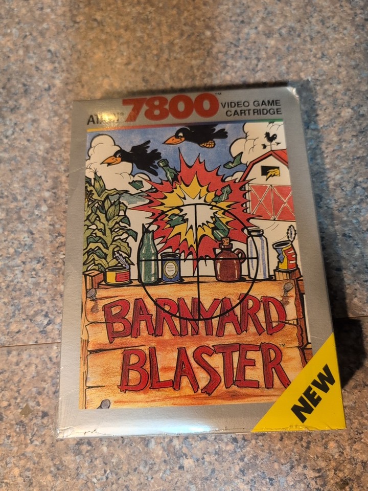 Atari 7800 Barnyard Blaster New In Box NIB NOS Sealed Hang Tab | eBay