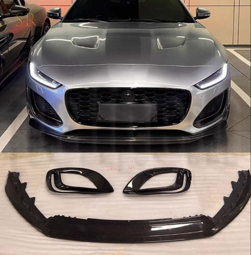 Real Carbon Fiber Front Bumper Lip Spoiler Splitter Fits 2021-2024 ...