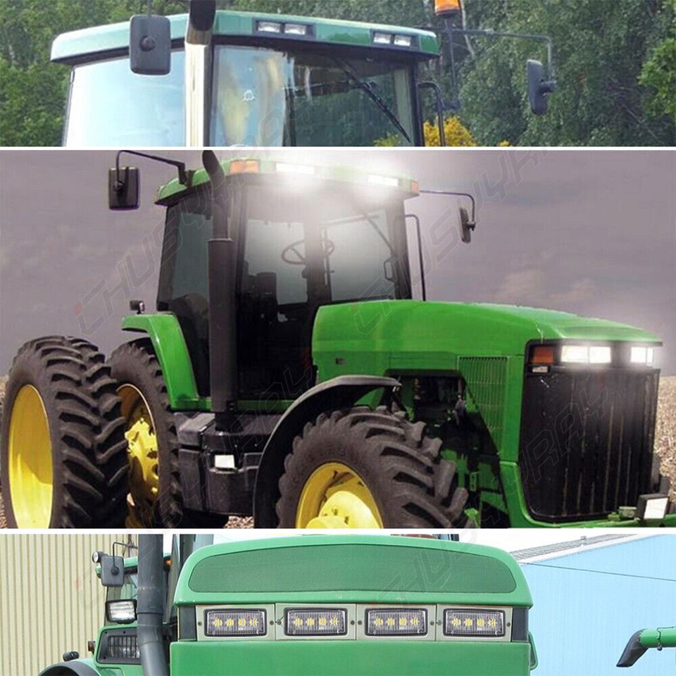 LED Headlight 4X For John Deere Crawler Dozers lights replace R161288 ...