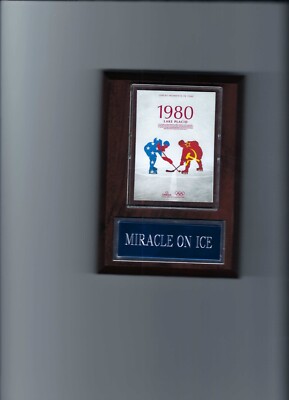 MIRACLE ON ICE PLAQUE HOCKEY USA 1980 OLYMPIC GOLD MEDAL US LAKE PLACID ...