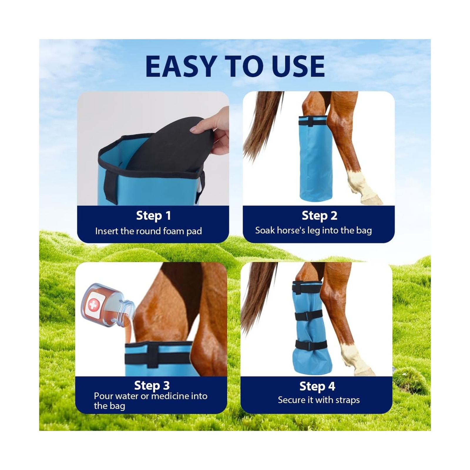 Hoof Soaking Boot for Hoof Problems, White Line Disease, Thrush ...