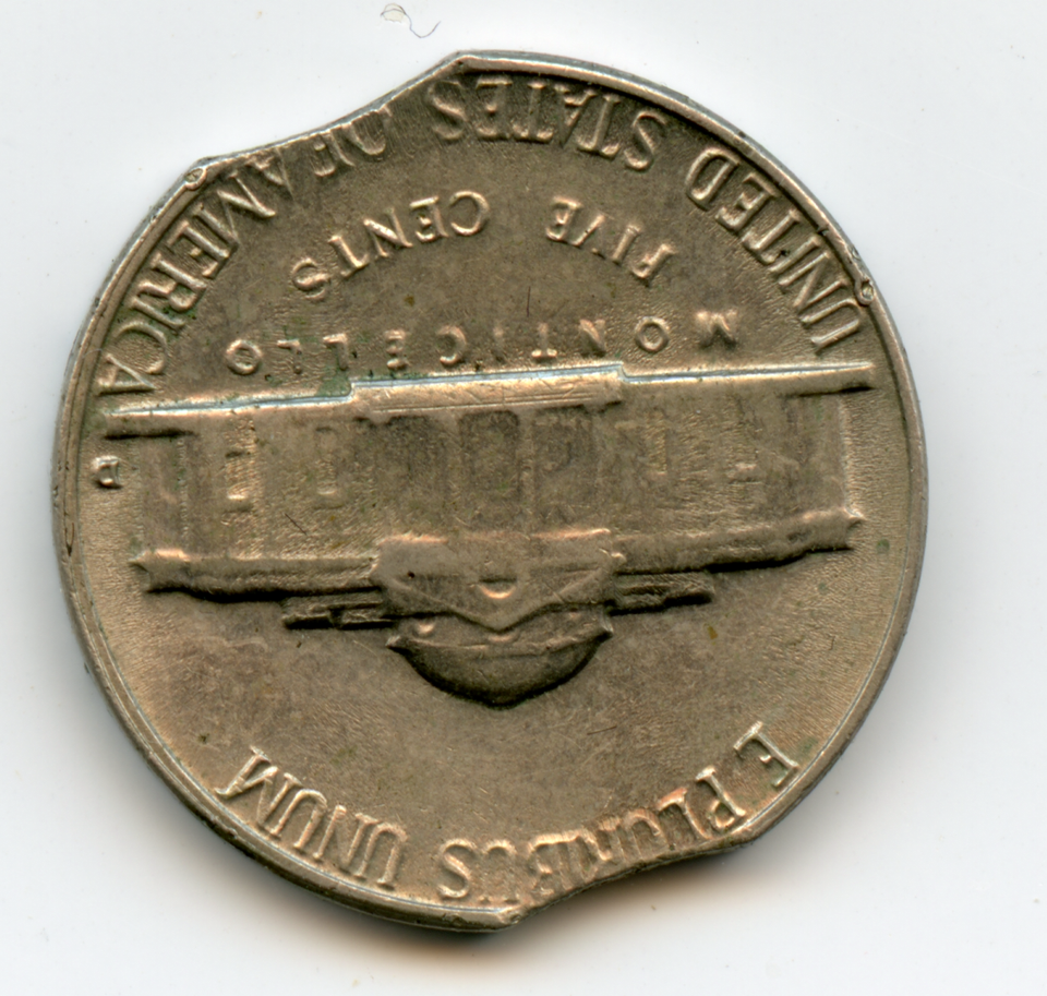 1964-D Double Clipped Planchet Nickel | eBay