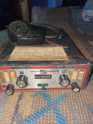 Vintage Genave GTX-200 2-meter Ham Transceiver Amateur Radio Microphone ...