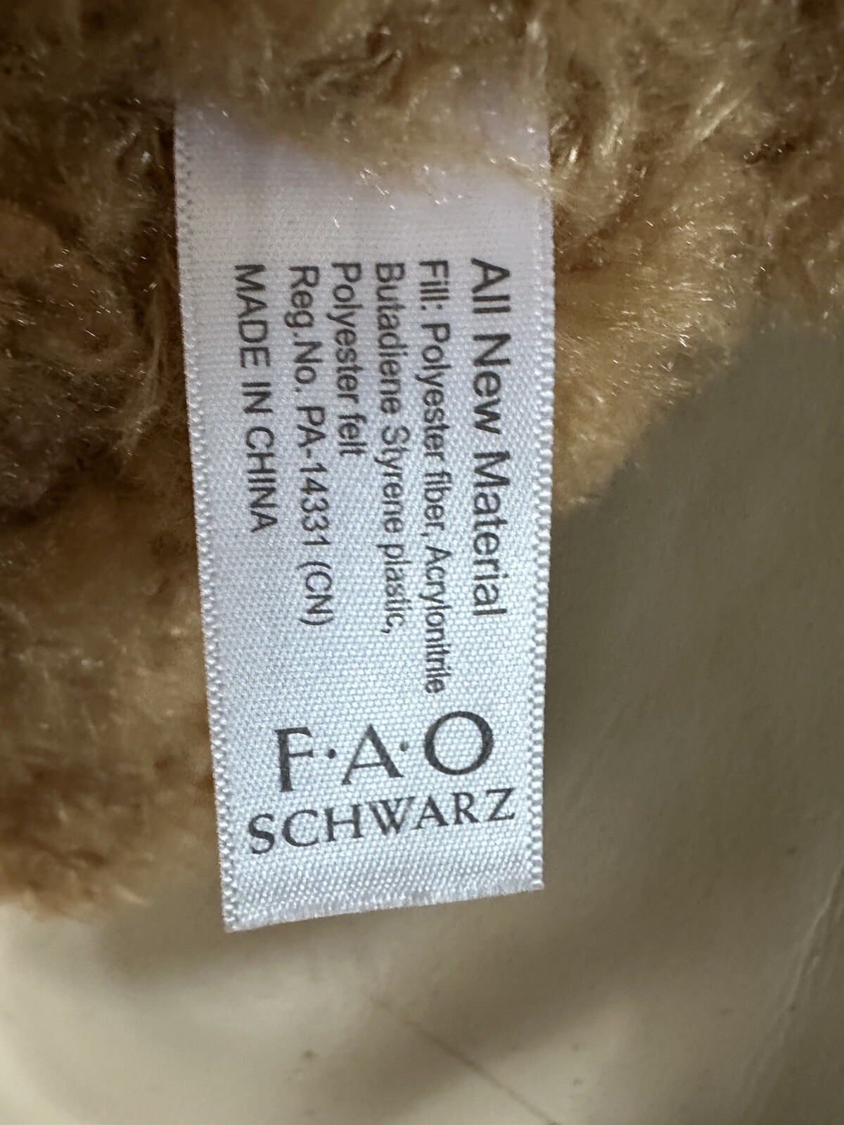 FAO Schwarz Fuzzy Brown Bunny Rabbit Blue Bow 13” Plush Toy Easter ...