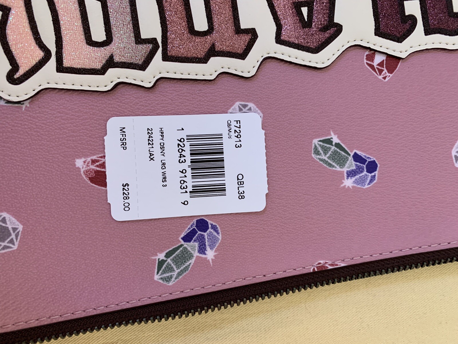 Coach F72913 Disney X Snow White Happy Large Wristlet 30 Clutch Pouch ...