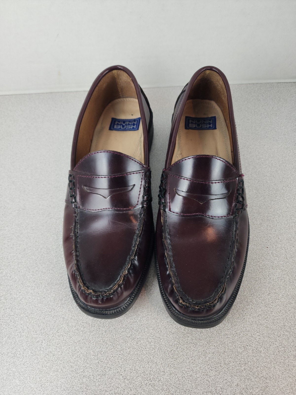 Nunn Bush 85538-05 Mens Lincoln Penny Loafer- Size 11 M Burgundy | eBay