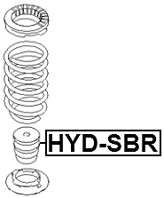 Rear Spring Bumper Strut Shock Bump Stop FEBEST HYD-SBR OEM 55326-1M000 ...