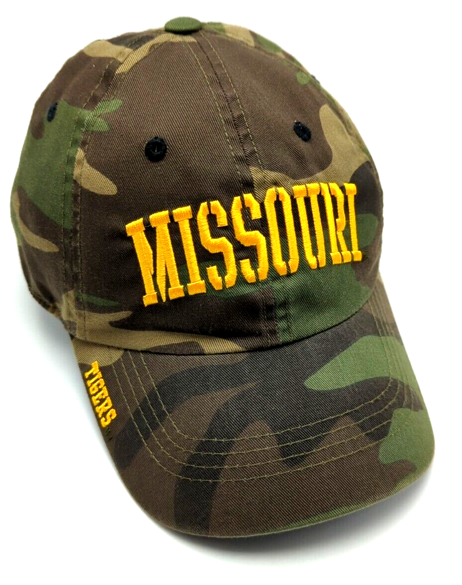 UNIVERSITY OF MISSOURI TIGERS hat camouflage green adjustable cap | eBay