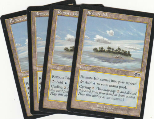 4 x Remote Isle common land from Urza's Saga (MTG) | eBay Australia