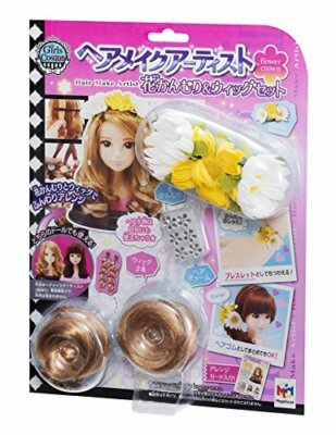 Making toys Hair Makeup artist Flower crown & Wig Set | eBay UK